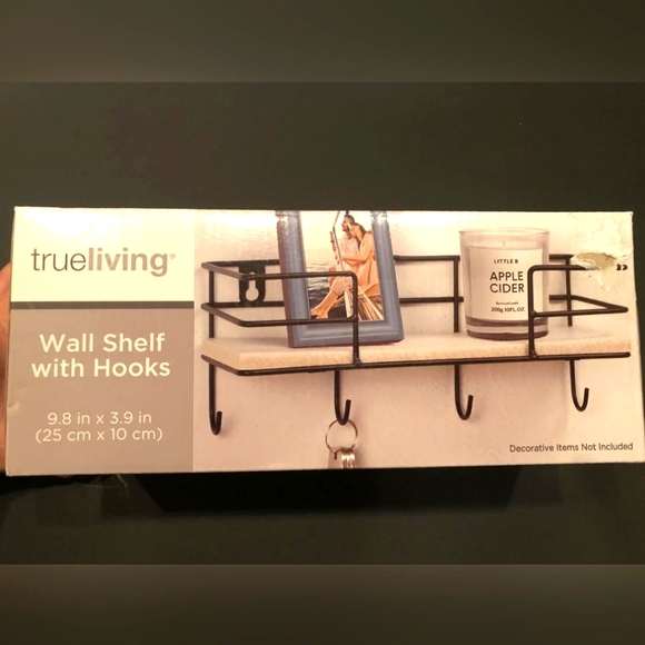 True Living | Wall Decor | New True Living 9 Metal Wall Shelf With 4 ...